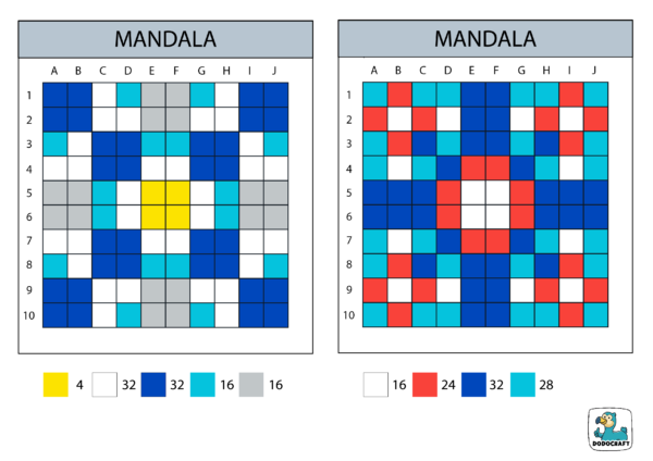 Pixel Art Templates 10x10 - Dodocraft