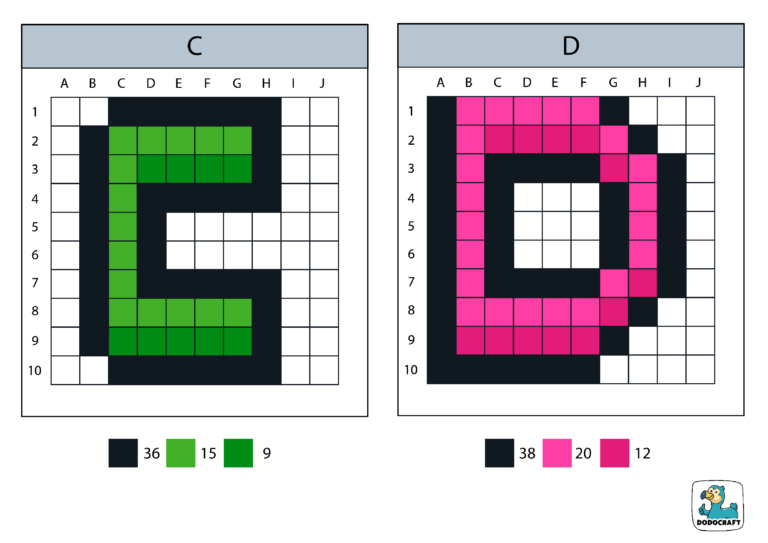 Pixel Art : Alphabet Letters - Dodocraft