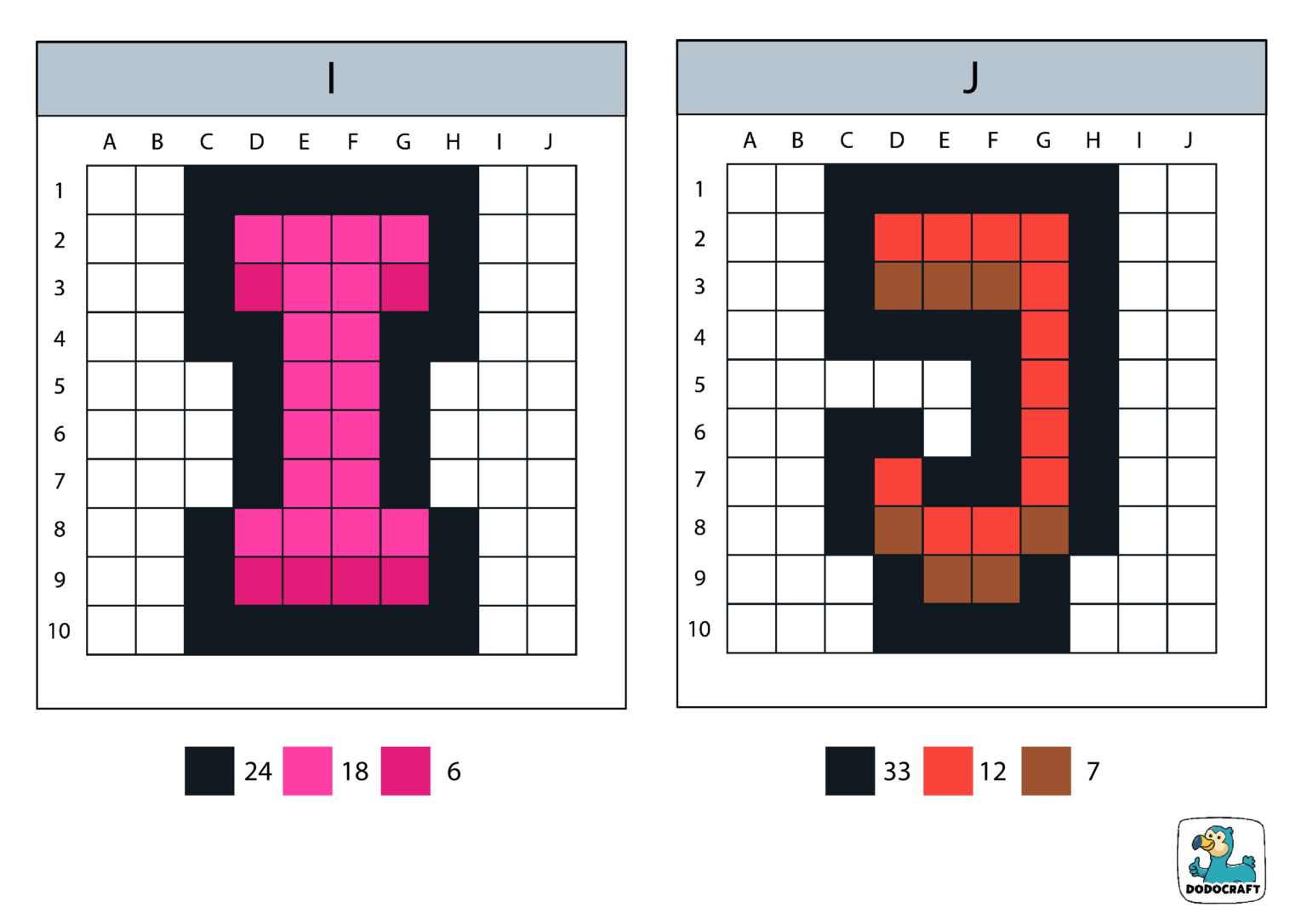 Pixel Art : Alphabet Letters - Dodocraft