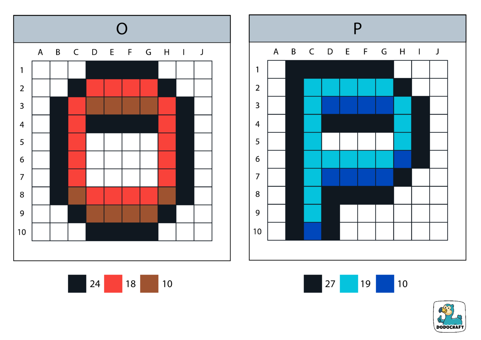 Pixel Art : Alphabet Letters - Dodocraft