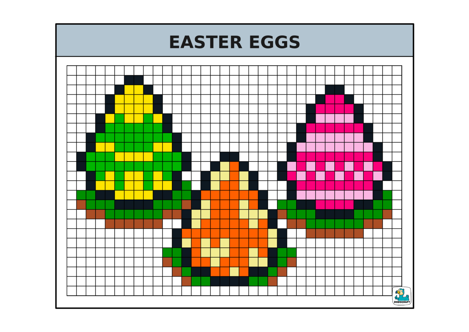 Easter Eggs Pixel Art Dodocraft - Dodocraft
