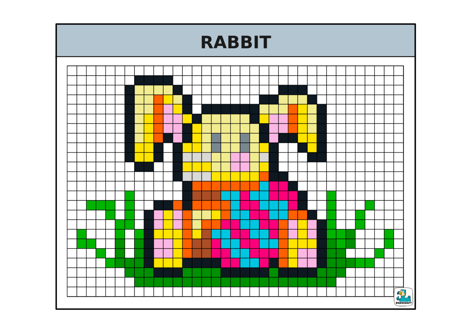 Easter Bunny Pixel Art Dodocraft - Dodocraft