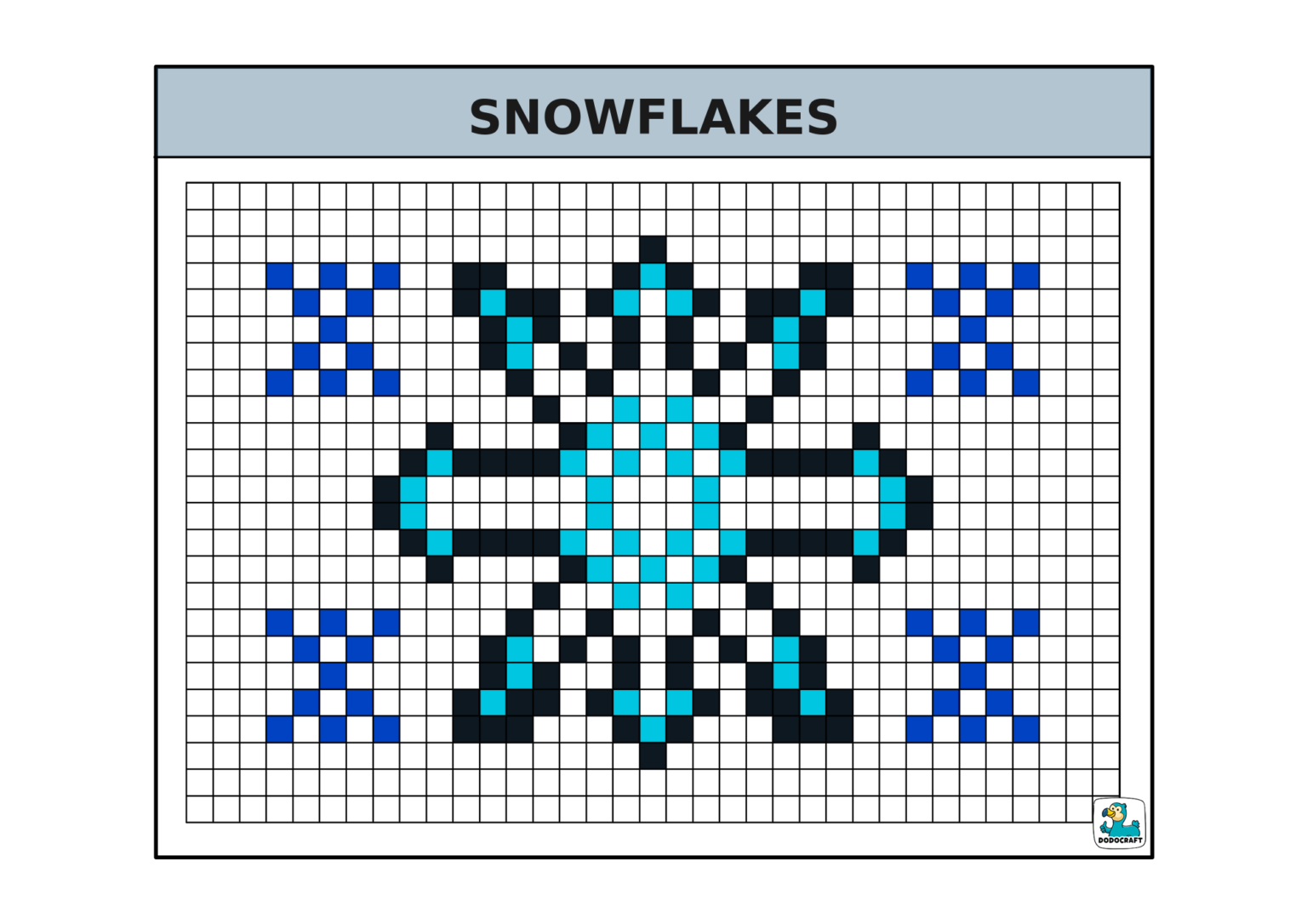 Pixel Art Snowflake Dodocraft - Dodocraft