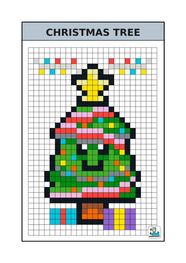 Christmas Tree Pixel Art Dodocraft - Dodocraft